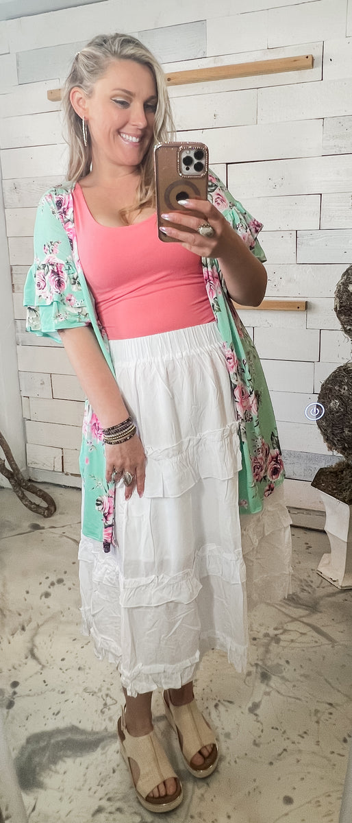 Flutter Florals Cardigan in Mint – GiGi's Emporium