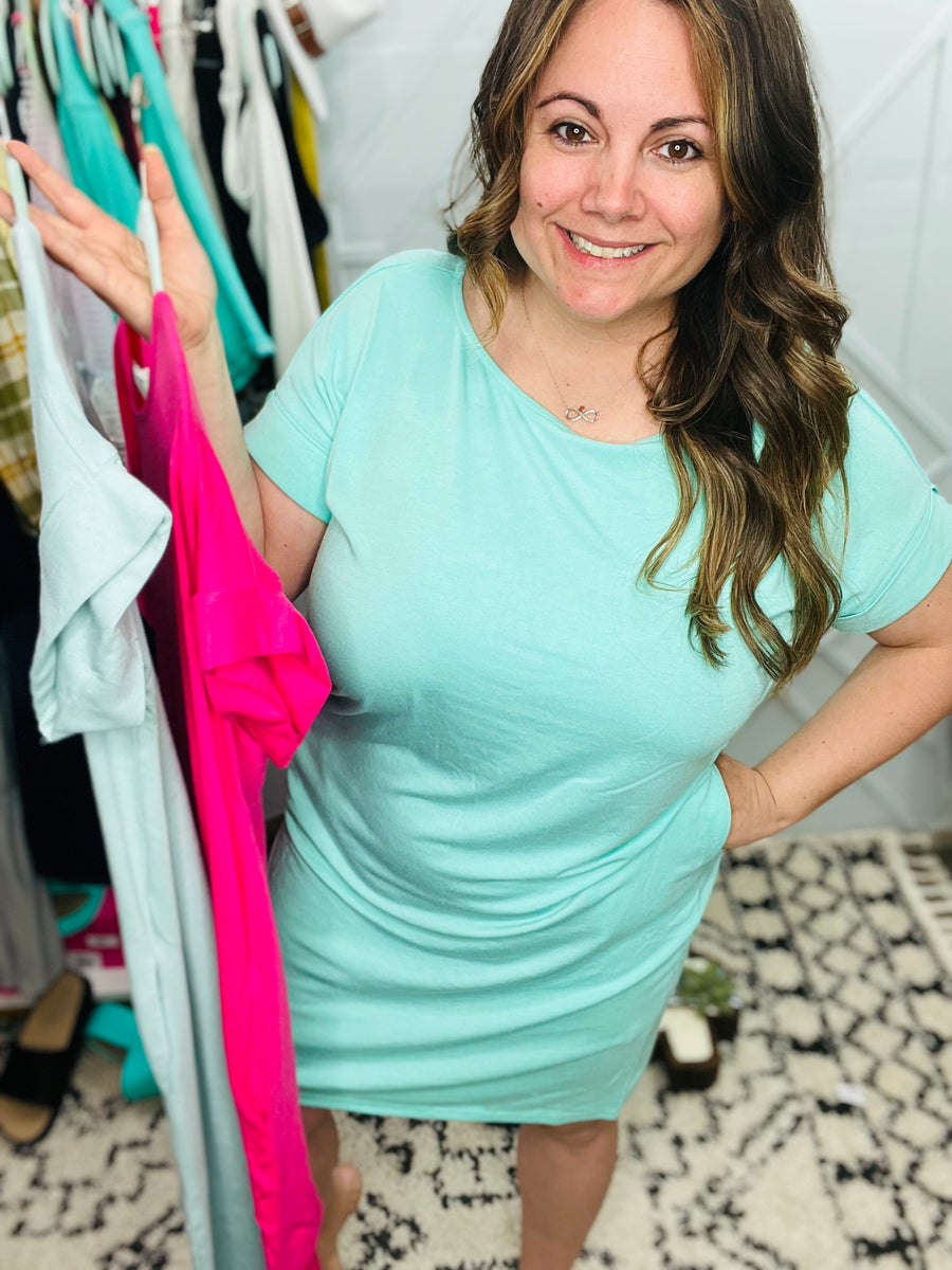 Bethany Basic T-shirt Dress – GiGi's Emporium